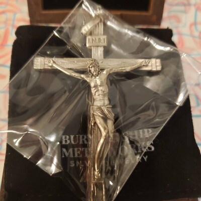 Personalized Silver Jesus Cross Necklace, Handmade Crucifixion of Jesus ...