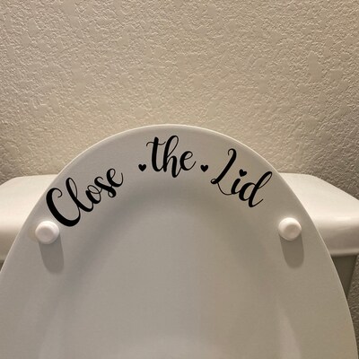Close the Lid Decal, Close the Lid Sign, Close the Lid Sticker, Toilet ...