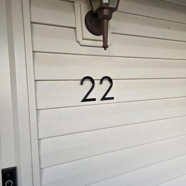 NO DRILLING REQUIRED 4.5" Vinyl Siding House Numbers and Letters Black ...