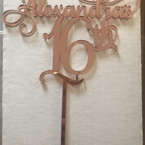 18th Birthday Cake Topper Personalised With Name Cake Topper Cake ...