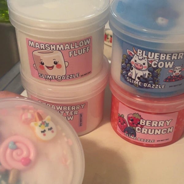 Beginner Slime Bundle 4-pack of Soft, Holdable Slimes 8 Oz Each - Etsy