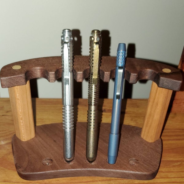Pen Holder Stand, Wooden Pen Display Organizer, Pen Collectors Gift ...