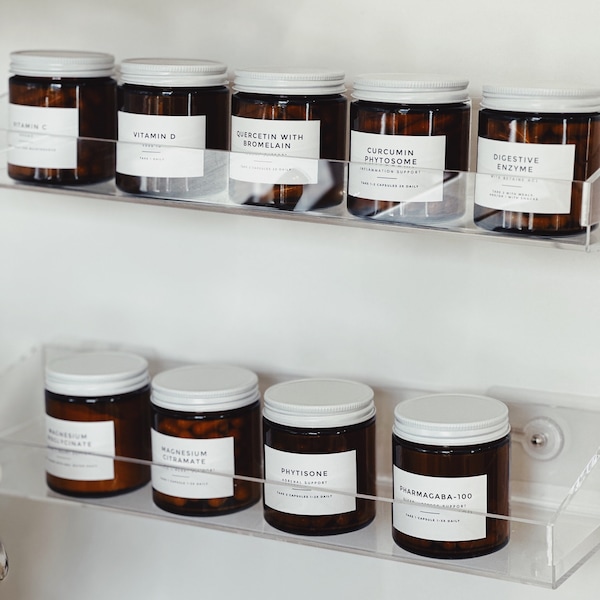 Modern Medicine + Supplement Labels • Water and Oil Resistant ...