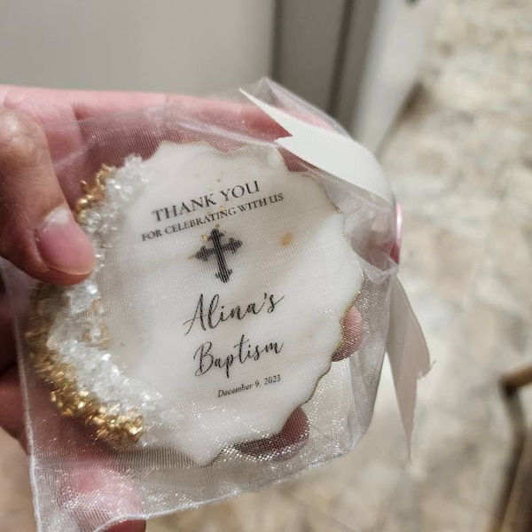 Custom Baptism Epoxy Magnet Favors: Personalized Christening Gift - Etsy