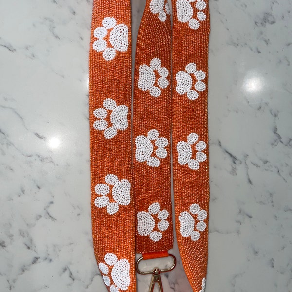 Game Day Purse Strap, Customized Beaded Strap, College Custom Bag Strap ...