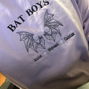 Bat Boys Sweatshirt / LICENSED ACOTAR Merch / Embroidered Acotar ...
