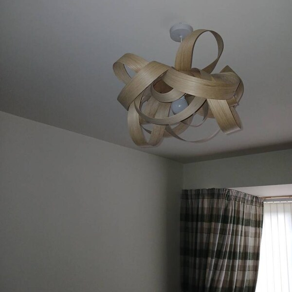 Wood Ceiling Light, Ceiling Light Fixture, Wooden Lampshade, Chandelier ...