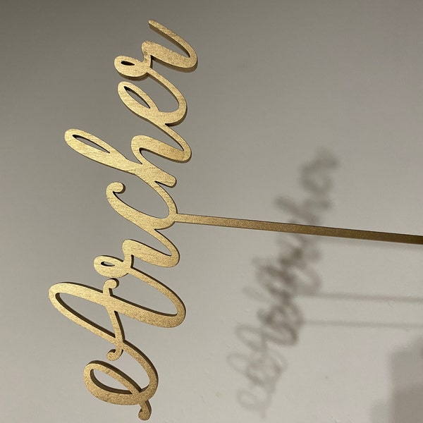 Wood Cutout Name Sign, Large Script Name Sign, Unpainted Baby Name ...