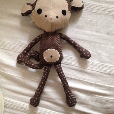Cute Monkey rag doll sewing pattern PDF - Etsy Portugal