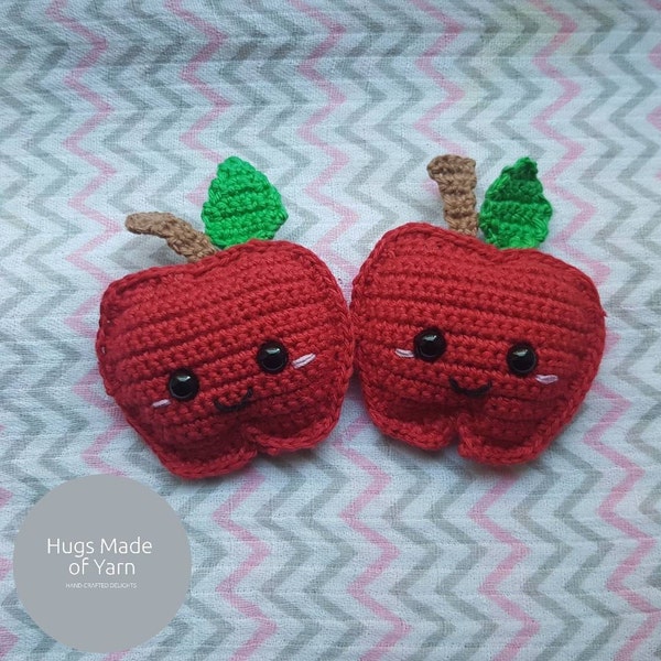 Kawaii Apple Keychain Crochet Pattern - Etsy