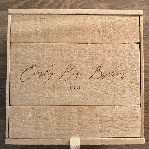 LARGE SIZE Baby Girl Keepsake Box // Personalized Box, Wood Box, Baby ...