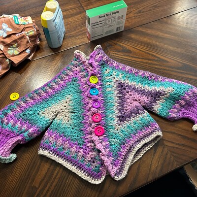 Cosy Hexi Cardi Crochet Pattern Sizes Baby to Adult Instant PDF ...