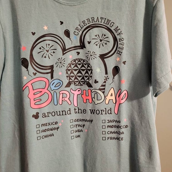Custom Epcot Birthday Comfort Colors Shirt, Celebrating My Birthday ...