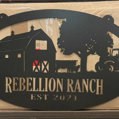 Oval Farm Sign With Family Name and Established Date - Etsy