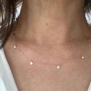 Gold Chain Necklace, Solid Gold Chain, Tiny Gold Chain, Dainty Gold ...