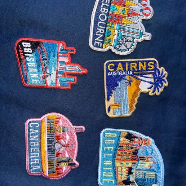 Brisbane Australia Travel Patch Embroidered Iron on Sew on Badge ...