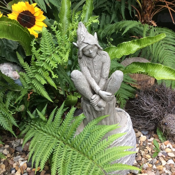 Foxglove - the Elf Stone Garden Ornament - Etsy UK