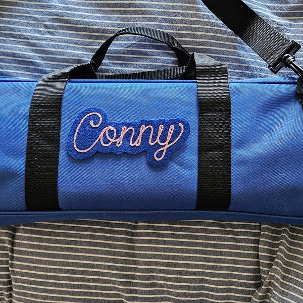 Custom Name Patch With Cursive Script Font | Handmade Chainstitch ...