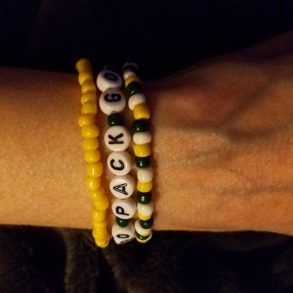 Sports Team Bracelet / Team Colors / Beaded Bracelet / School Team ...