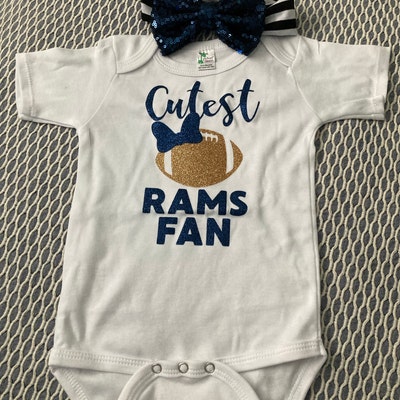 Cutest Rams Fan Football Bodysuit Outfit for Baby Girl - Etsy