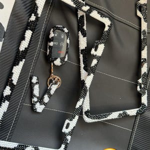 PUNCHY CHECKERED License Plate Frame Bedazzled Full Glass Bling - Etsy