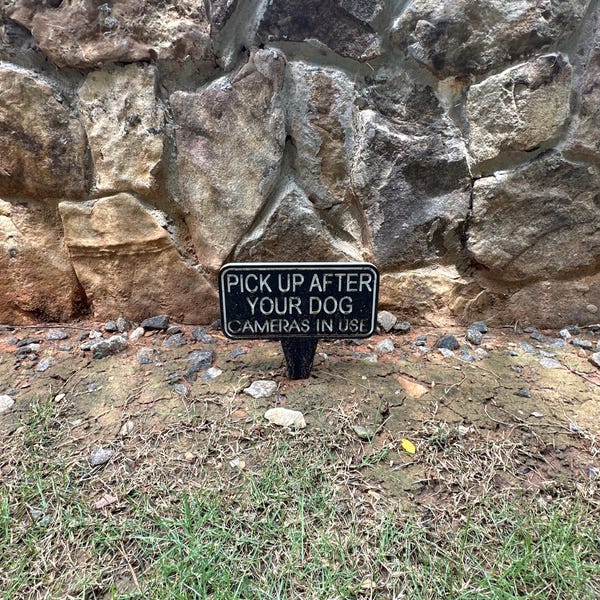 Dog Poop Sign, Dog Sign, Curb Your Dog, Please Clean up After Your Pet ...