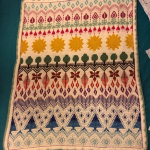 Berber Afghan Overlay Mosaic Crochet PATTERN ONLY Digital Download - Etsy