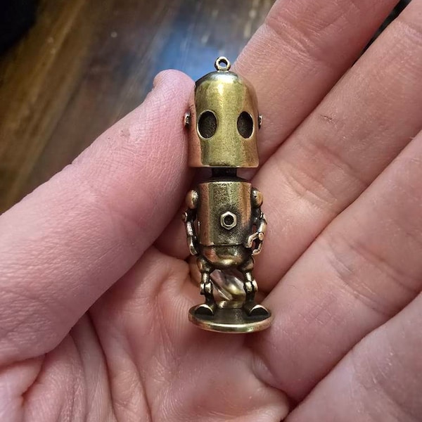 Bitsy, the Brass Robot Figurine - Etsy