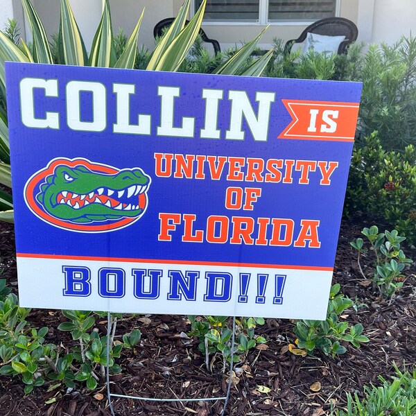 Personalized College Yard Sign, College Bound Sign, Custom University ...
