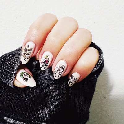 Cute Girly Anime Sailor Mars Nail Decals 40MM Nail Wraps - Etsy