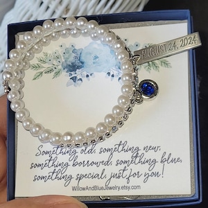 Engraved Bride Gift From Mom Friend, Something Blue for Bride ...