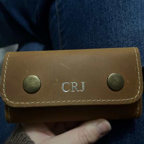 Personalized Leather Key Case, Leather Key Holder, Key Pouch Holder ...