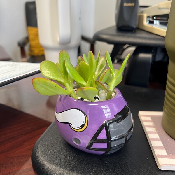 Succulent Holder (SMALL, 2.5 Inches Tall) * Football * Helmet ...