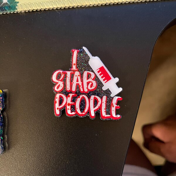 I Do the Things With the Stuff Funny Badge Reel, RN ID Holder ...