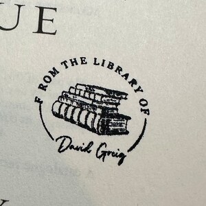 Custom From the Library of Book Stamp, Personalized Book Stamp, Script ...