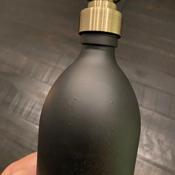 Matte Black Glass Bottle - Refillable Coloured Soap Dispenser With ...