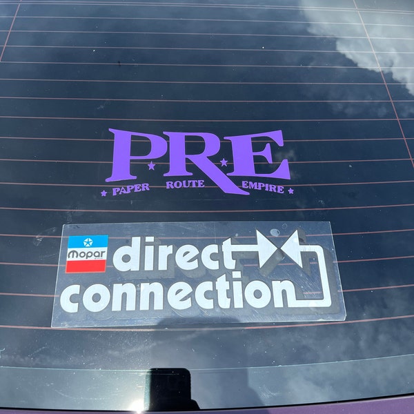 Paper Route Empire Vinyl Car Decal- P.R.E - Etsy