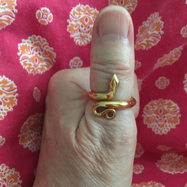 Handmade Copper Snake Ring: Adjustable Serpent Jewelry - Etsy