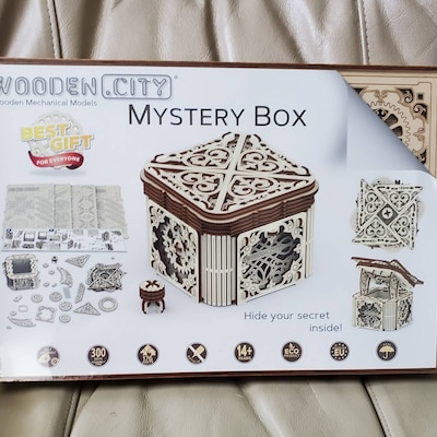 Puzzle 3D mystery Box Model Building Kits for Adults Wooden Model Kits ...