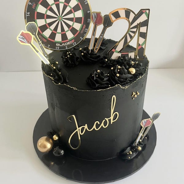Darts Cake Topper, Cake Topper, Sports Cake Topper, Dart Cake, Dart ...