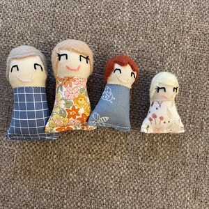 Set of 4 Miniature Rag Dolls Tiny Dolls Miniature Dolls | Etsy