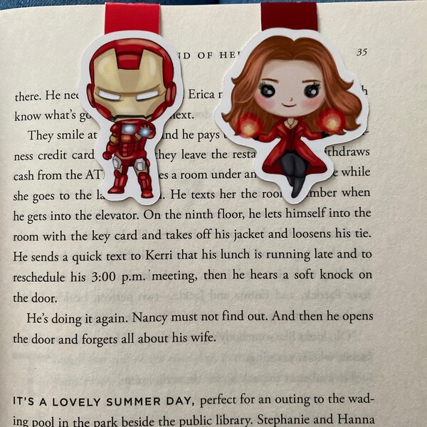 Super Heroes Bookmark, Super Heroes Avengers Magnetic Bookmarks Cute - Etsy