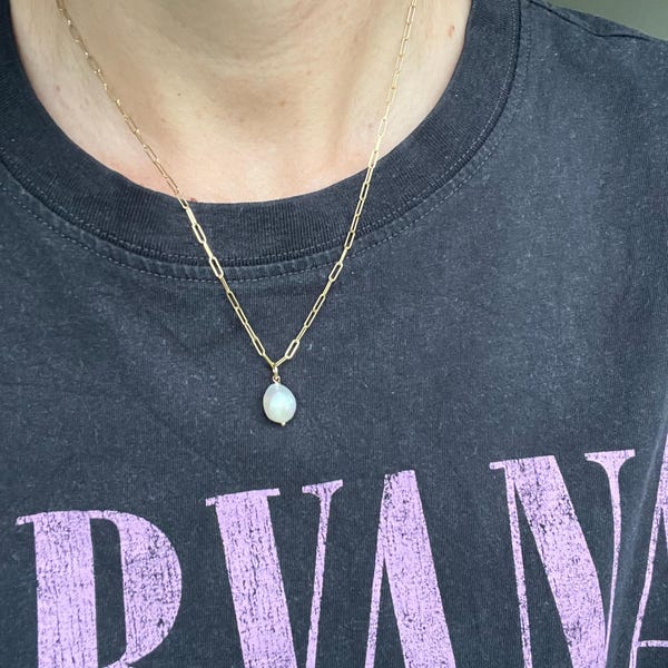 2 Row Pearl & AB Crystal Back Necklace, Pearl and Crystal Silver Plated ...