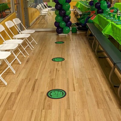 Hulk Textured Peel and Stick Floor Decals Set of 8 11.5 Wide Birthday ...