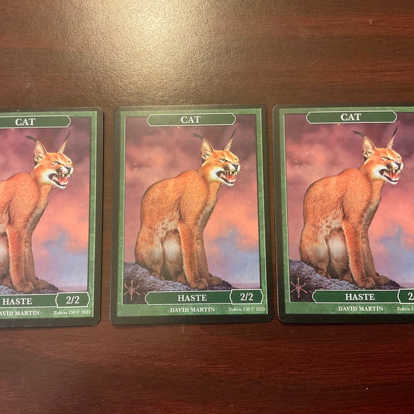 Cat 2/2 Haste Token Art by David Martin Magic the Gathering Givememana ...