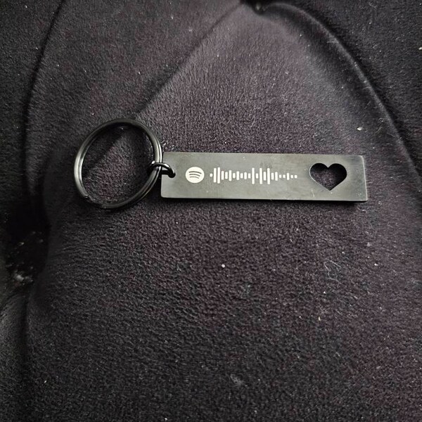 Personalised Spotify Keychain Music Scannable Keyring Personalised Gift ...