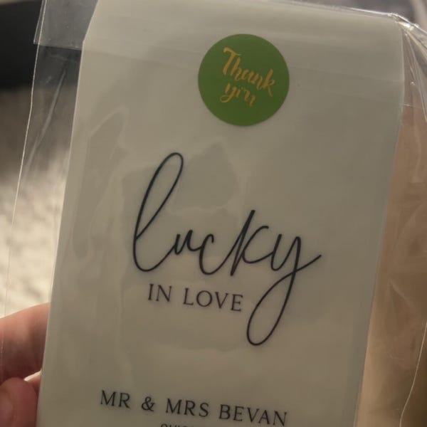 Scratch Card Holder Wedding Favour Packets Lucky in Love - 100% ...