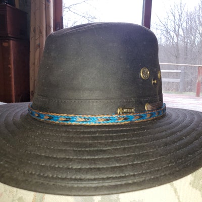 Horsehair Hat Band Elegant Cinnamon-turquoise Cowboy Hat - Etsy