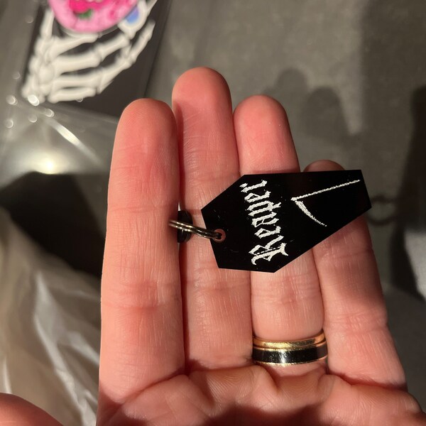 Gothic Coffin Pet or Human ID Tag Charm - Etsy