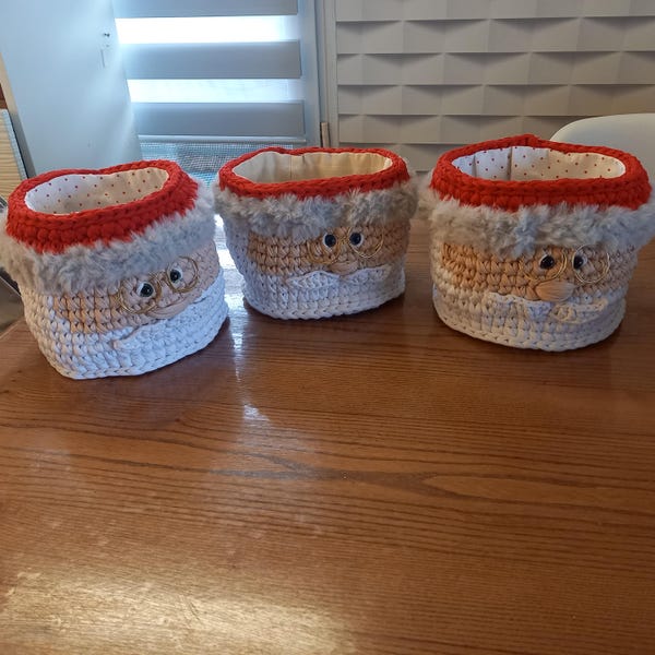 Christmas Baskets - Crochet PATTERNS Set; 3 Crochet Basket Patterns PDF ...
